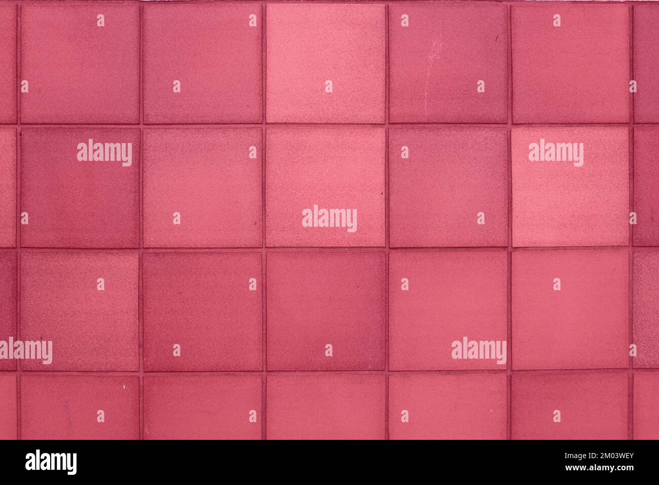 Color of year 2023 Viva Magenta. Image with aged square tiles are toned ...