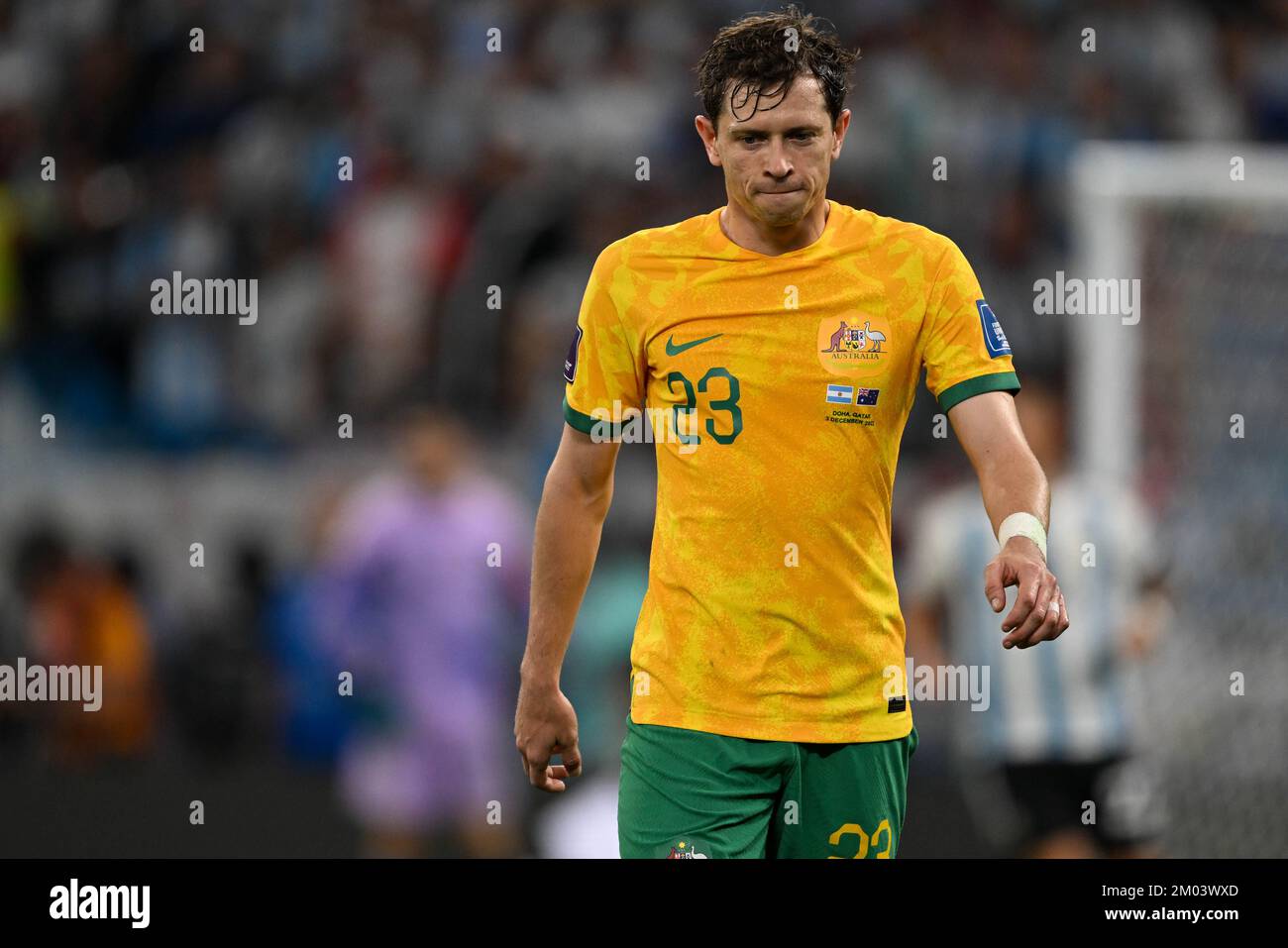 Craig Goodwin of Australia disappointed during the FIFA World Cup Qatar ...