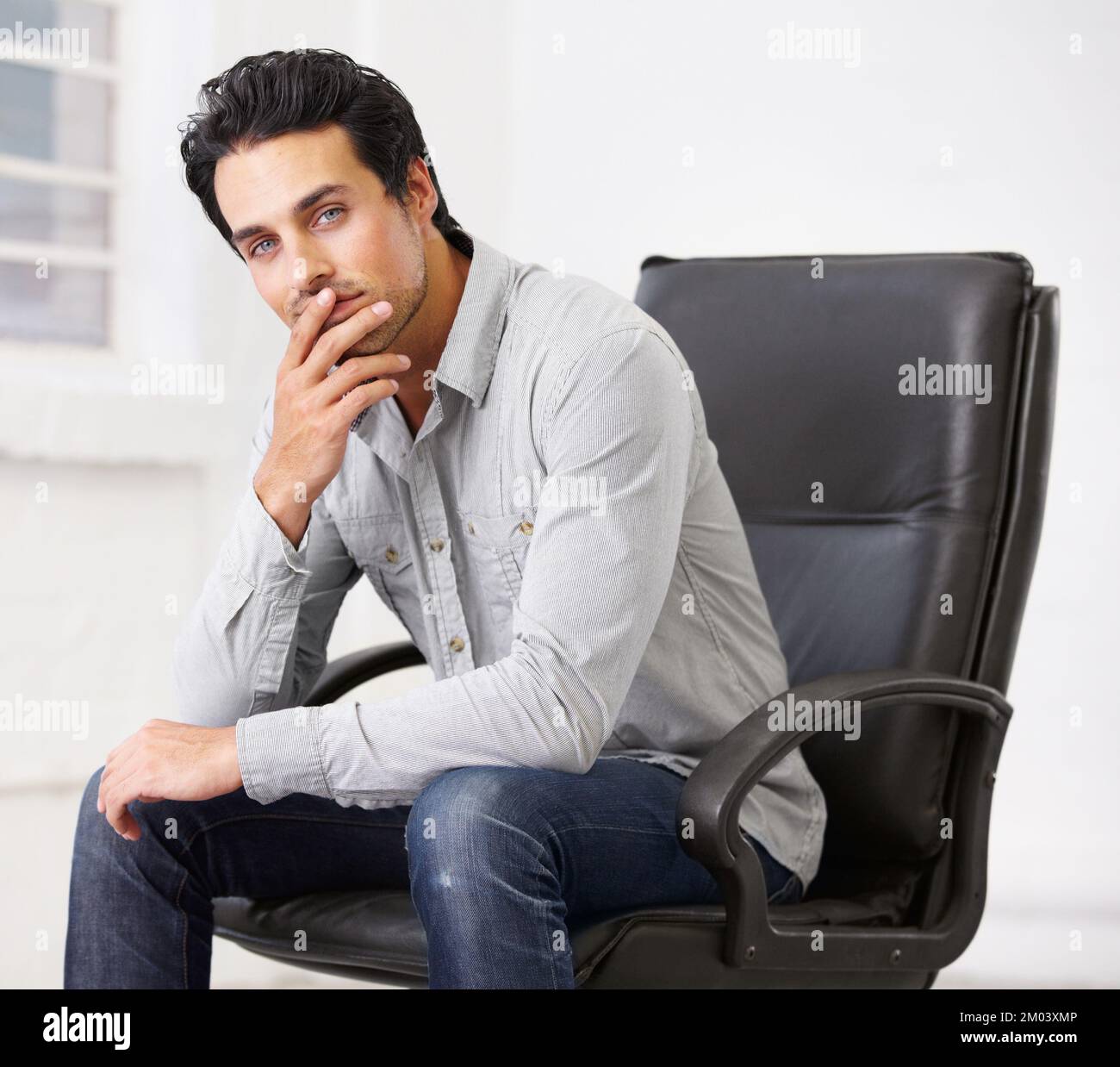 Young handsome man thoughts hi-res stock photography and images - Alamy