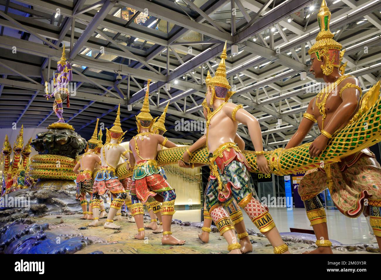 Bangkok, Thailand - November 27, 2022: Churning of the Ocean of Milk ...