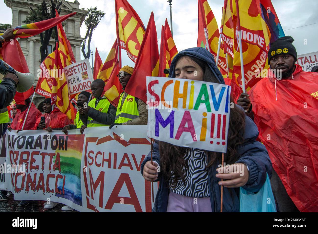 Rome, Italy. 3rd Dec, 2022. The national demonstration was called by ...