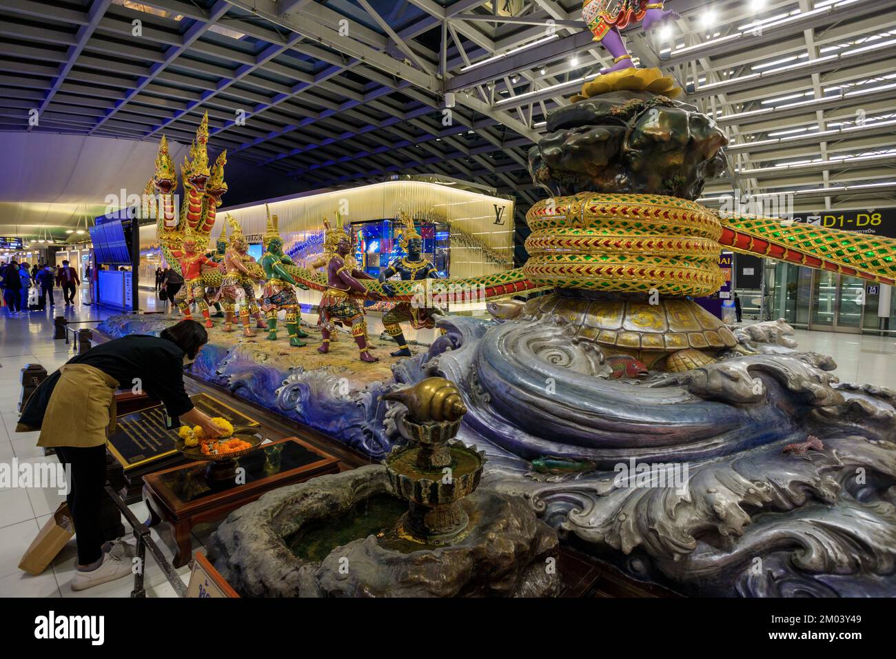 Bangkok, Thailand - November 27, 2022: Churning of the Ocean of Milk ...