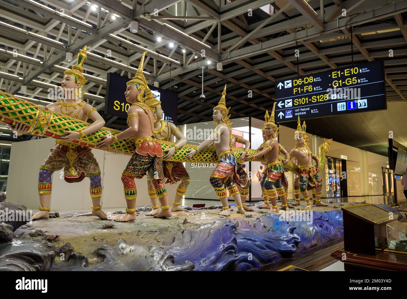 Bangkok, Thailand - November 27, 2022: Churning of the Ocean of Milk ...