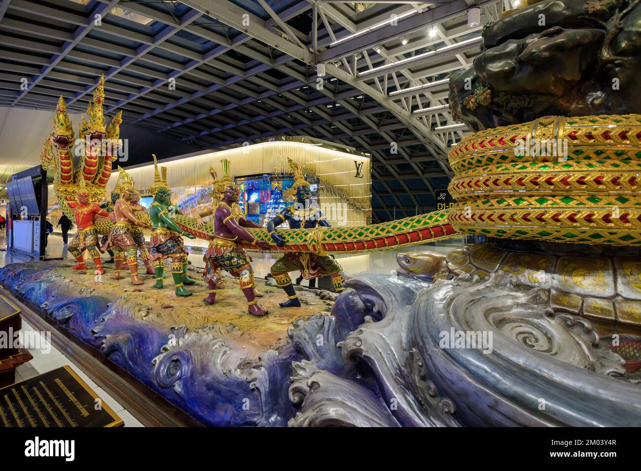 Bangkok, Thailand - November 27, 2022: Churning of the Ocean of Milk ...