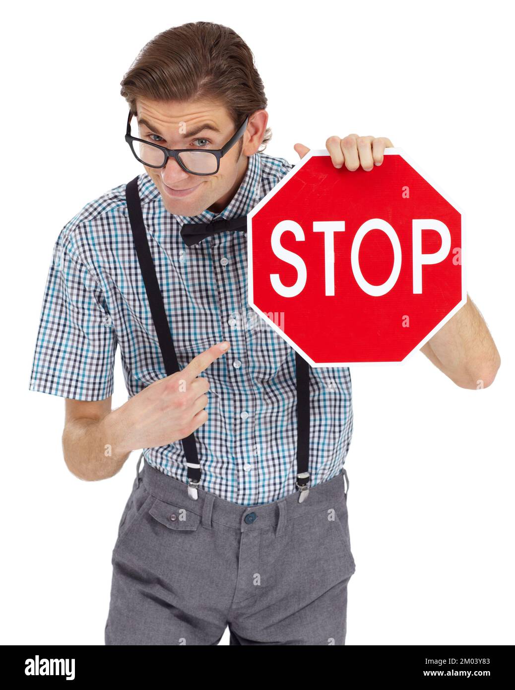 Just a friendly reminder you to stop when you see this sign. Portrait ...