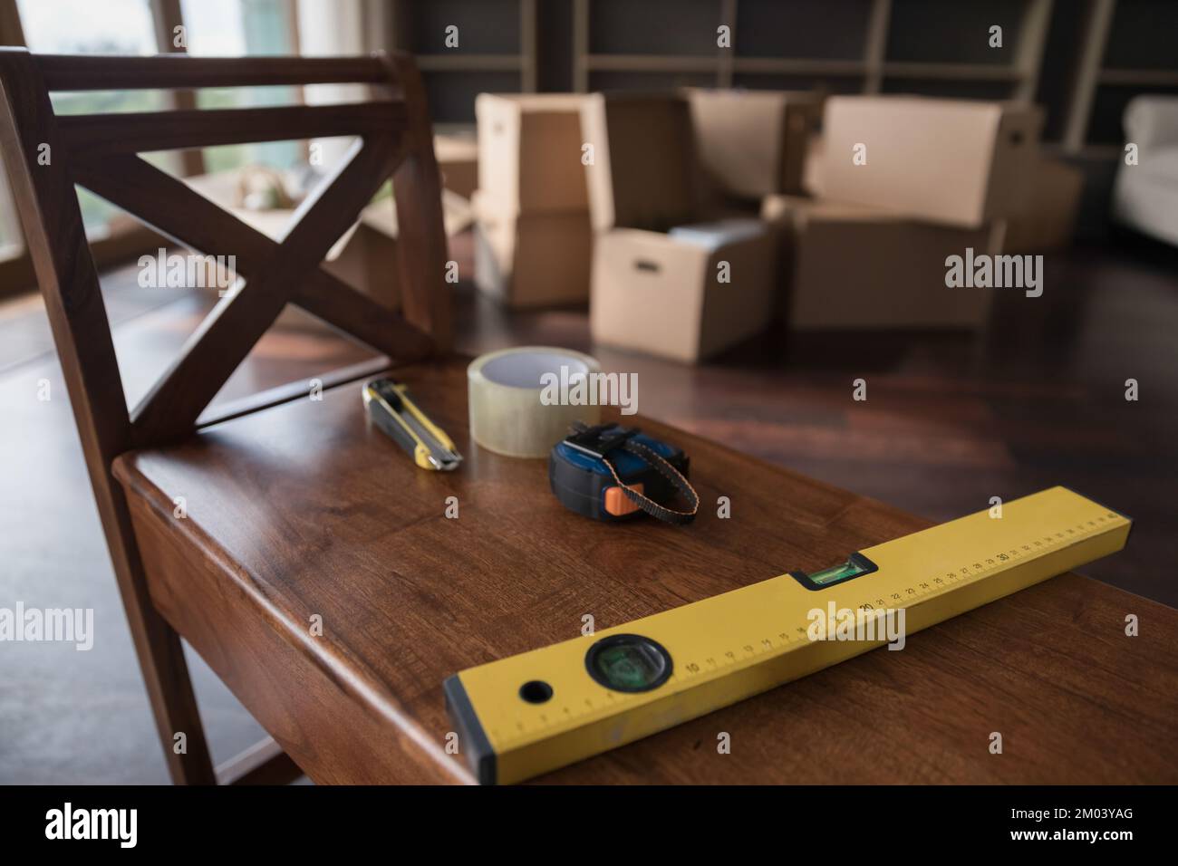 Moving tools set, instruments for unpacking and furnishing house Stock ...