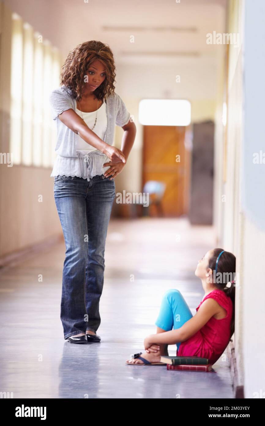 Children teacher scolding hi-res stock photography and images - Alamy