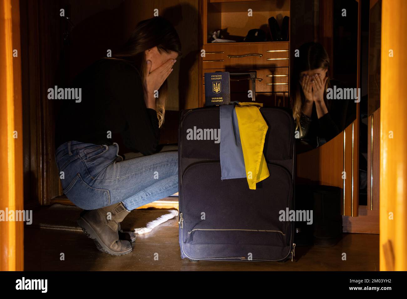 Ukrainian woman crying hi-res stock photography and images - Alamy