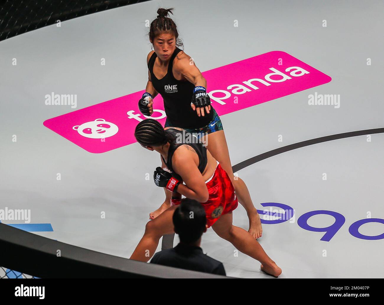 Pasay City, Philippines. 3rd Dec, 2022. Meng Bo (Top) of China competes ...