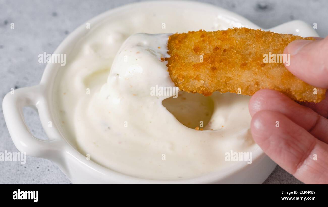 Crunchy breaded fish stick made from wild caught Alaskan Pollock dipped ...