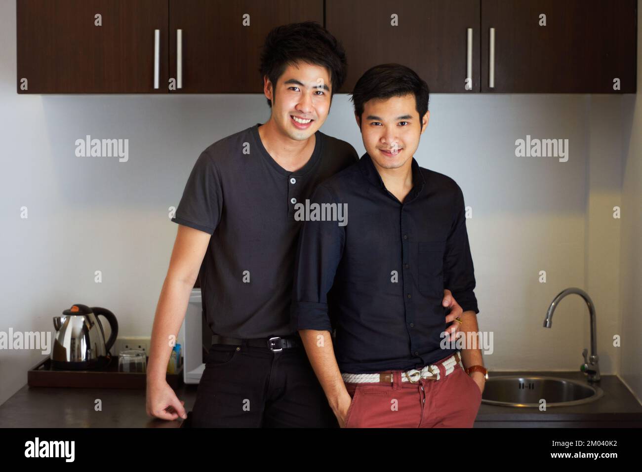 Portrait handsome gay male couple hi-res stock photography and images ...
