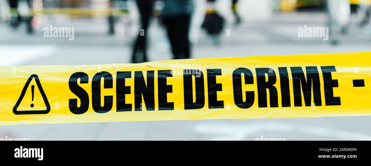 Crime scene france tape hi-res stock photography and images - Alamy