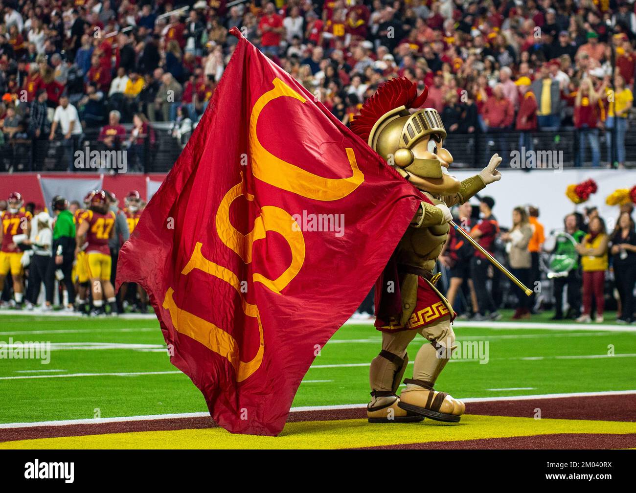 December 02 2022 Las Vegas, NV U.S.A. USC trojans mascot on the field ...