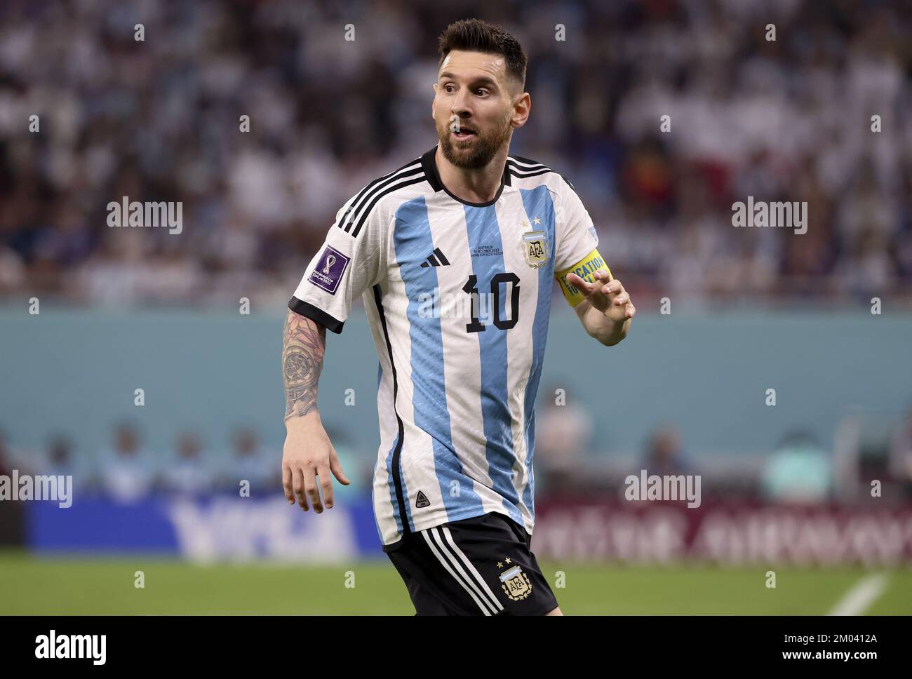 Lionel Messi of Argentina during the FIFA World Cup 2022, Round of 16 ...