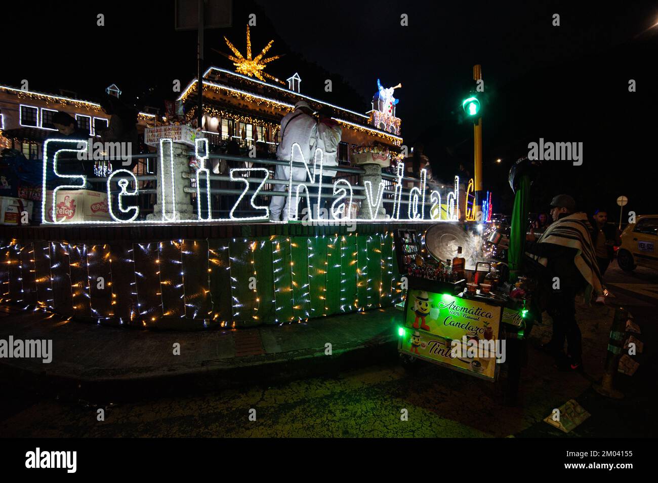 Bogota, Colombia. 03rd Dec, 2022. People enjoy the christmas lights of ...