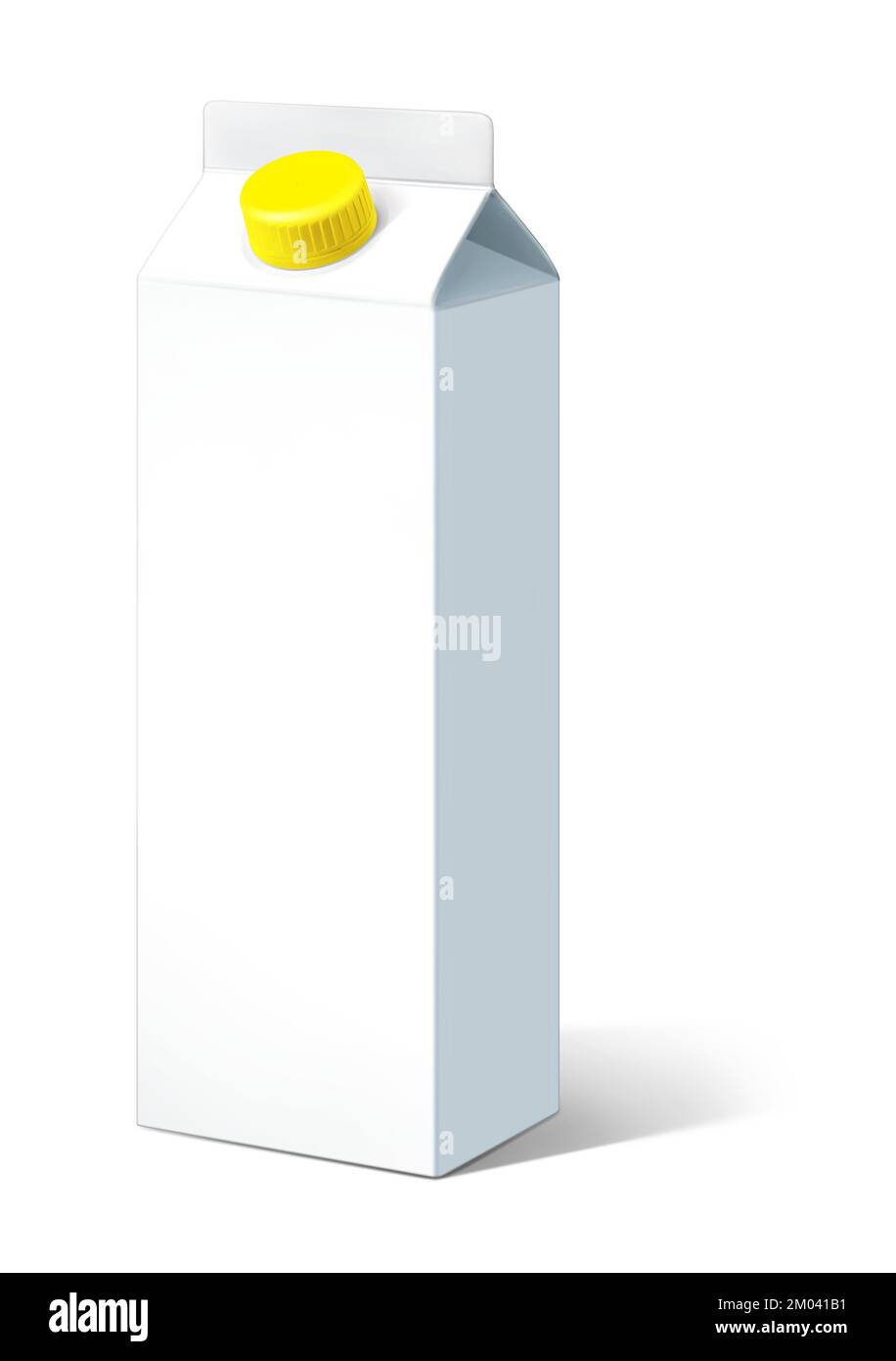 Milk box, isolated on white background Stock Photo - Alamy