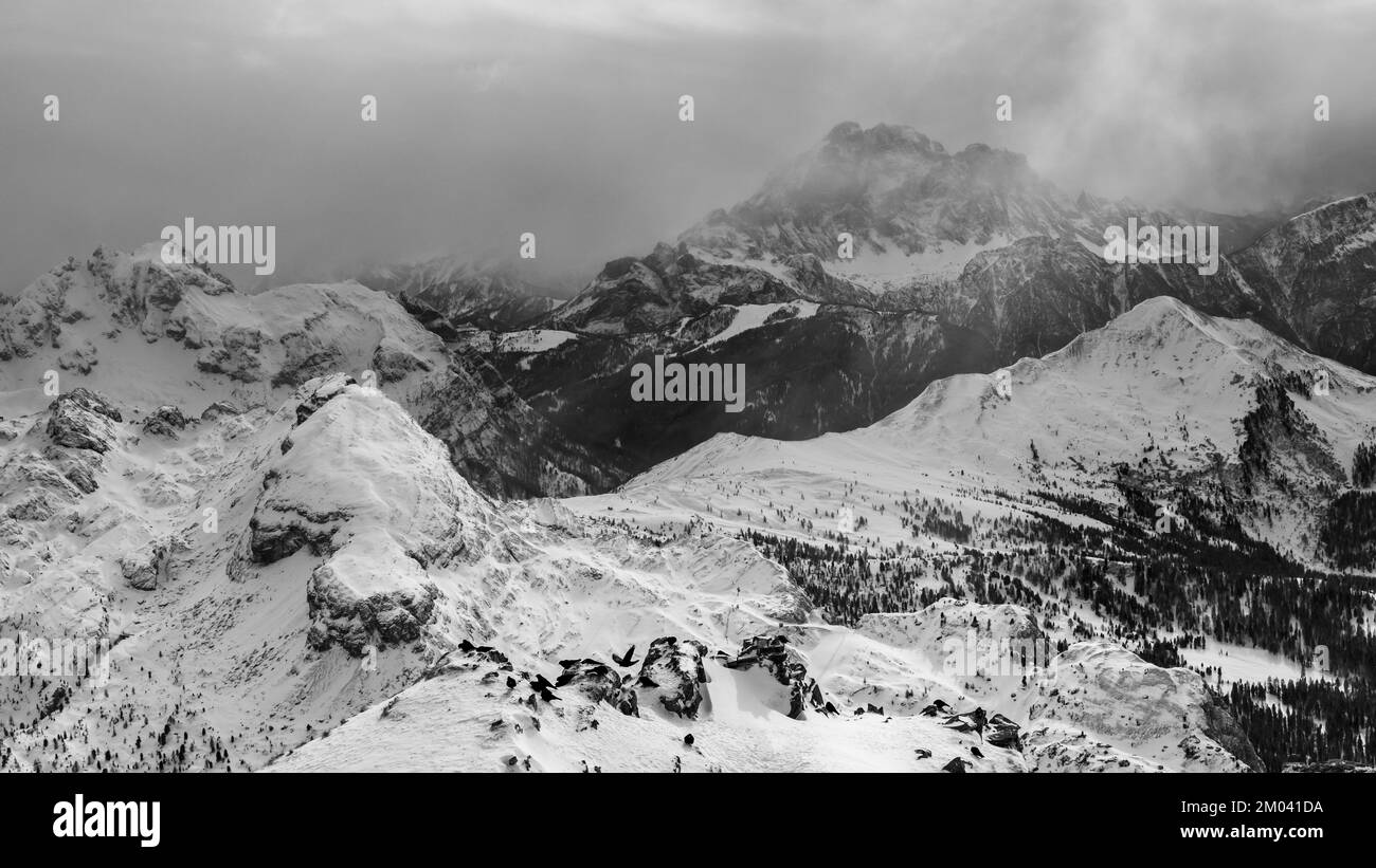 Resort italian alps Black and White Stock Photos & Images - Alamy