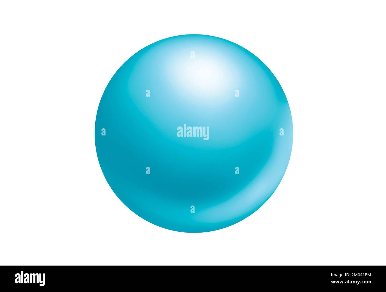 Ball illustration, metal, blue, isolated on white background Stock ...