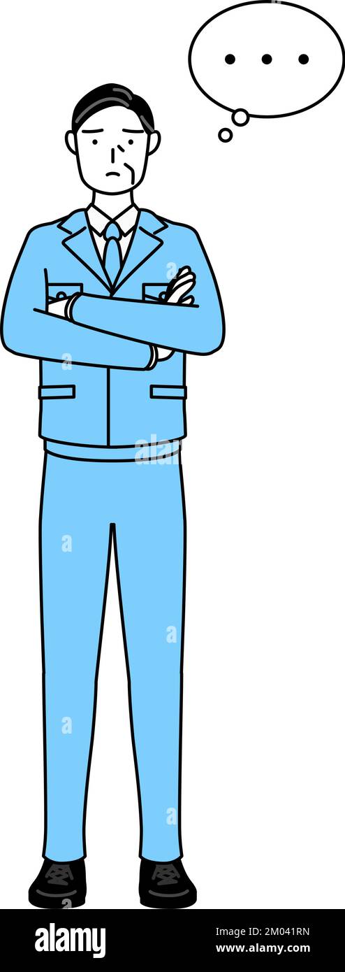 Management, managers, plant manager, a man in work wear,arms crossed ...