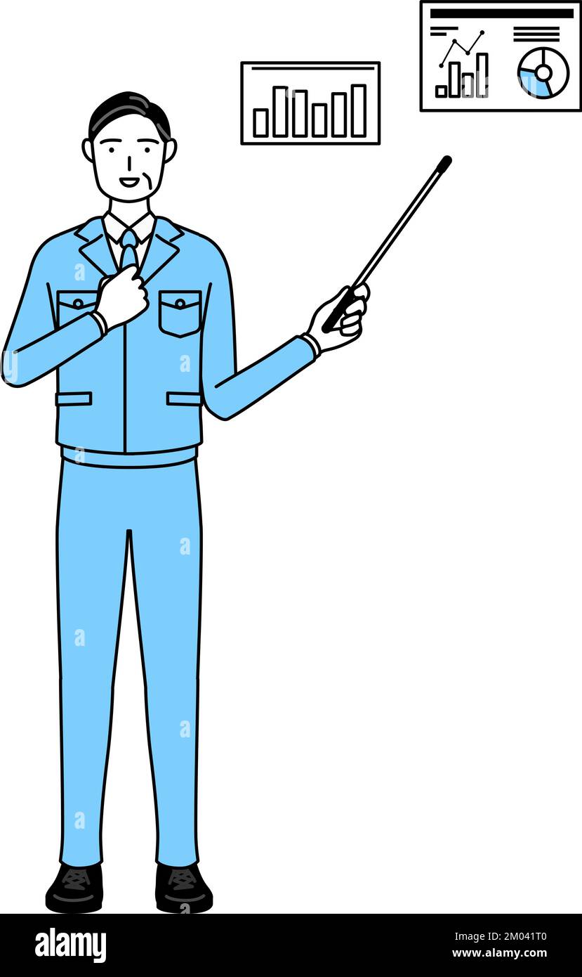 Management, managers, plant manager, a man in work wear analyzing a ...