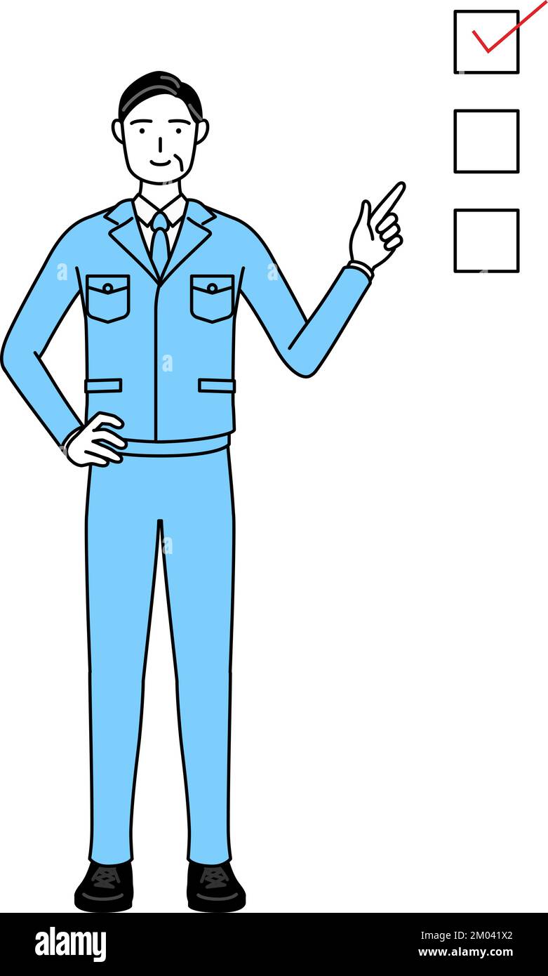 Management, managers, plant manager, a man in work wear pointing to a ...