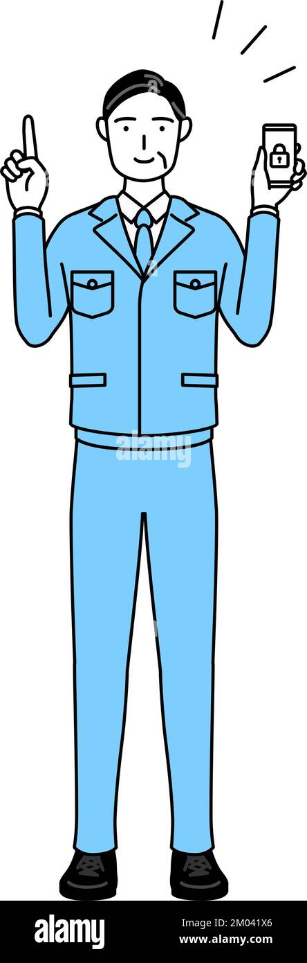 Management, managers, plant manager, a man in work wear taking security ...