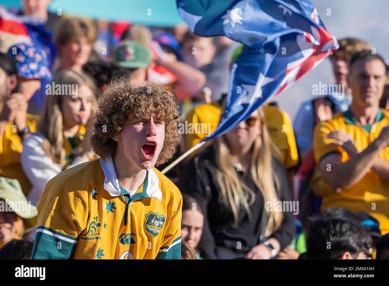 Canberra, Australia. 4th Dec, 2022. Australian fans watch 2022 FIFA ...