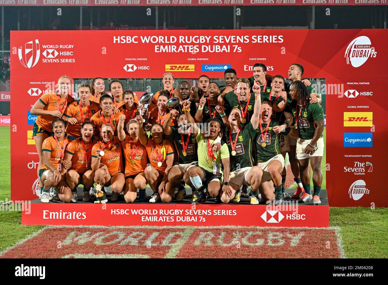 Dubai Uae 3rd Dec 2022 The Australian Womens Team And South African