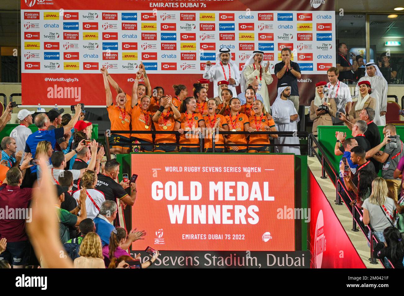 Dubai Uae 3rd Dec 2022 The Australian Womens Team Celebrate After