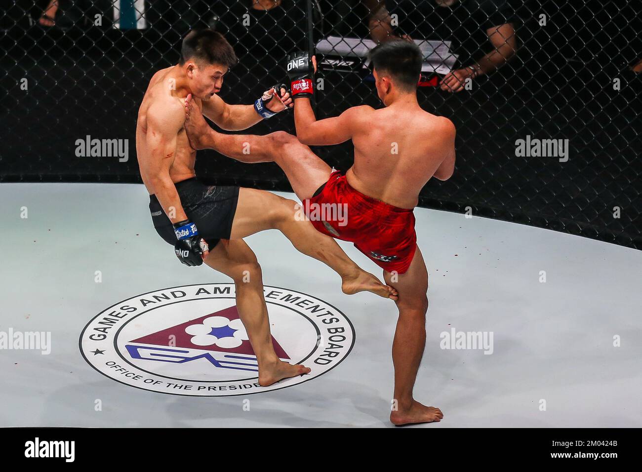 Pasay City, Philippines. 3rd Dec, 2022. Hu Yong (L) of China competes ...