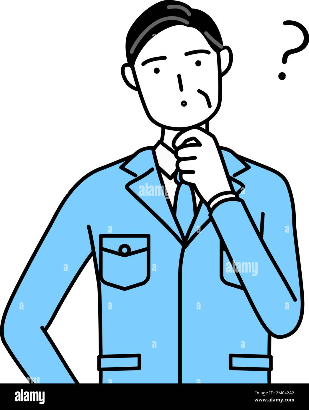 Management, managers, plant manager, a man in work wear with questions ...