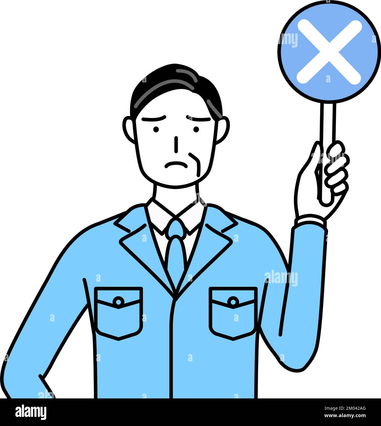 Management, managers, plant manager, a man in work wear holding a bar ...