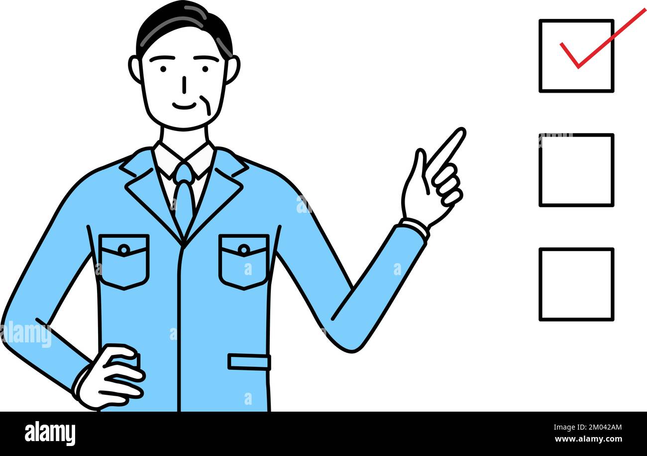 Management, managers, plant manager, a man in work wear pointing to a ...