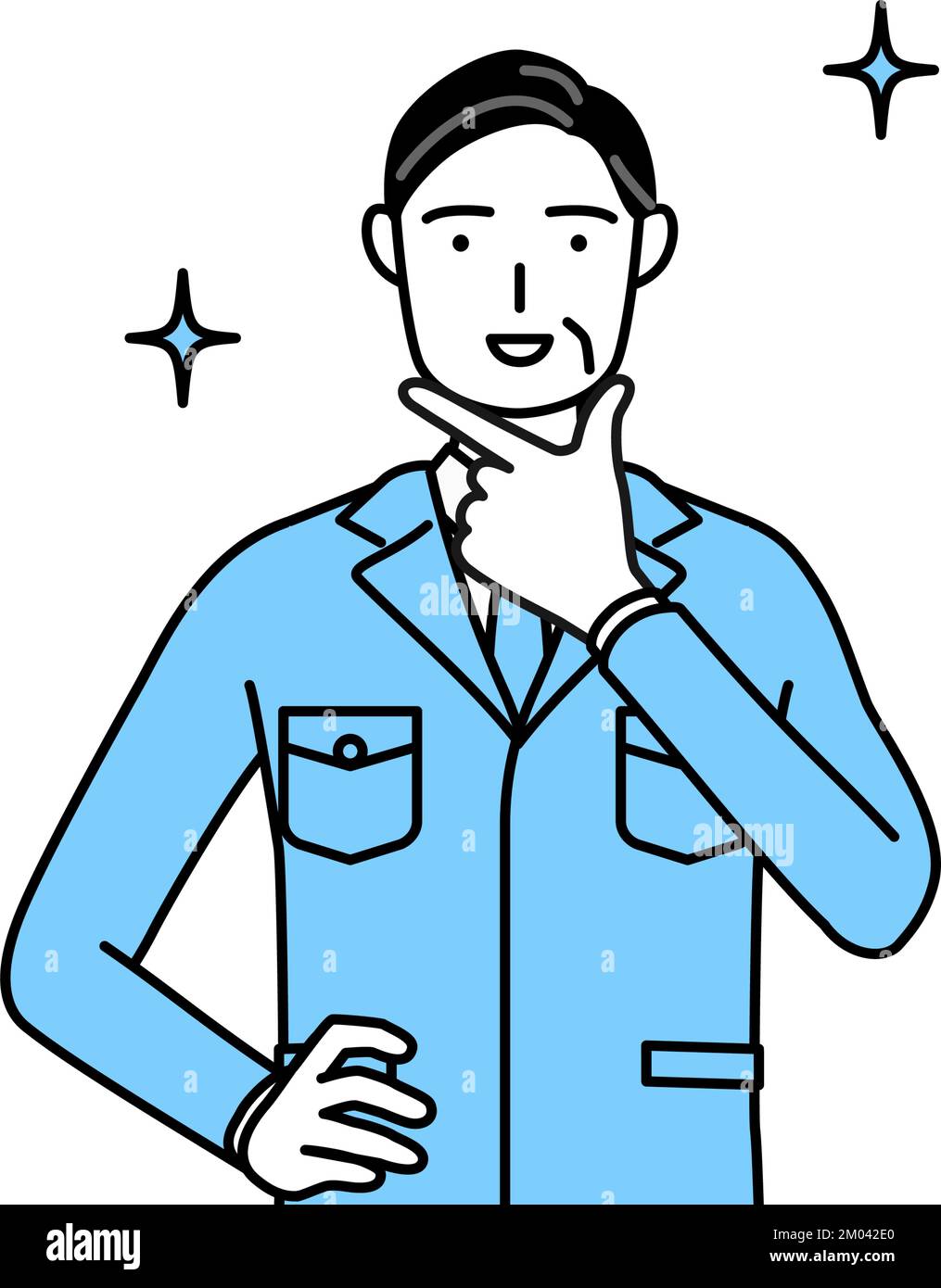 Management, managers, plant manager, a man in work wear in a confident ...