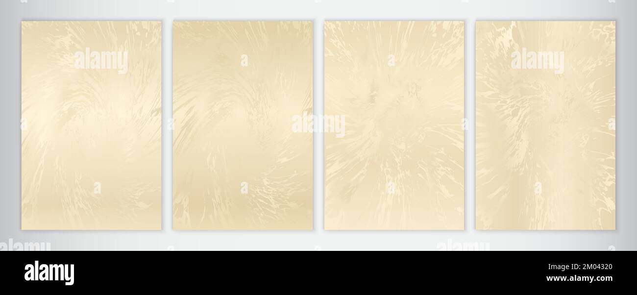 Light Gold Marble Background Set. Elegant Beige Texture Collection ...