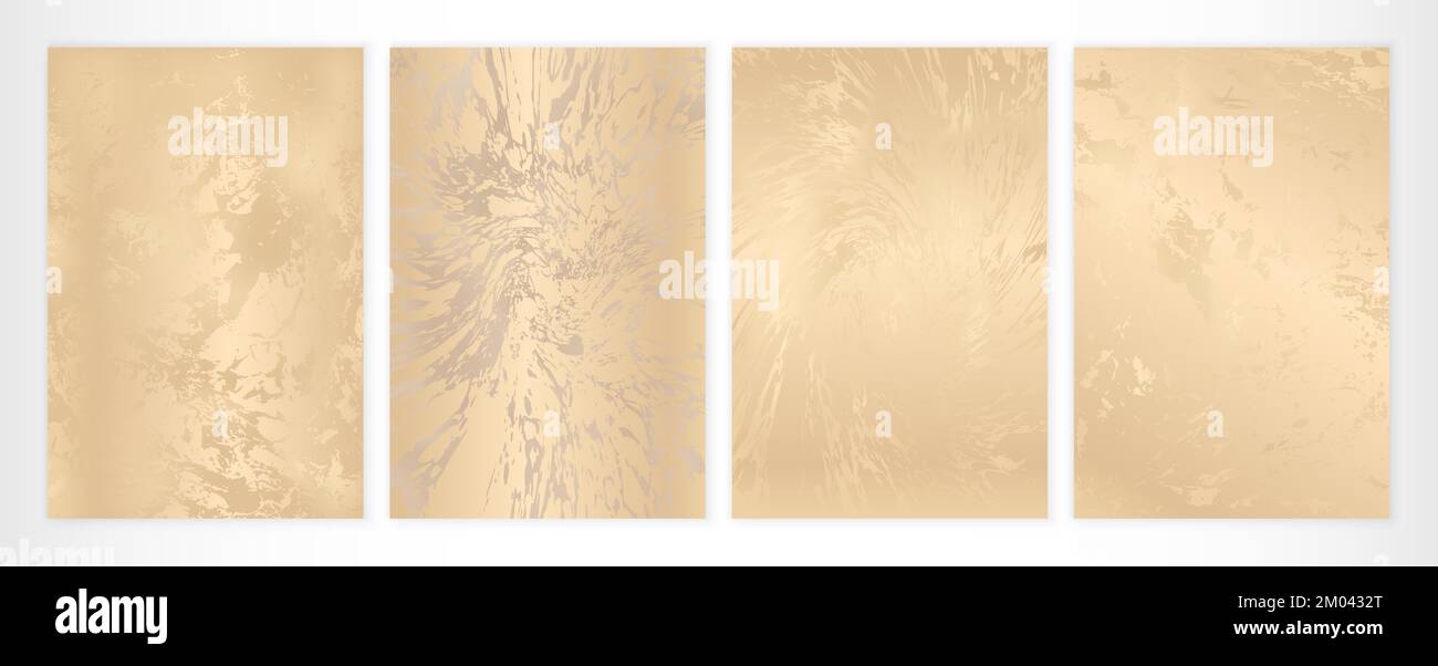 Light Gold Marble Background Set. Texture for Wedding Invitation Stock ...