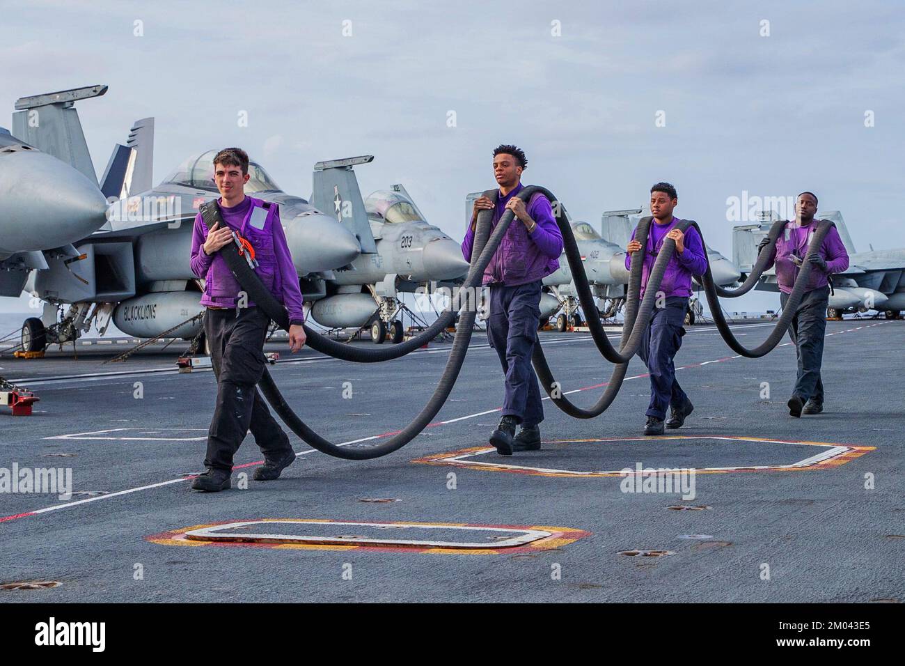 Atlantic Ocean. 23rd Nov, 2022. Sailors assigned to the first-in-class ...