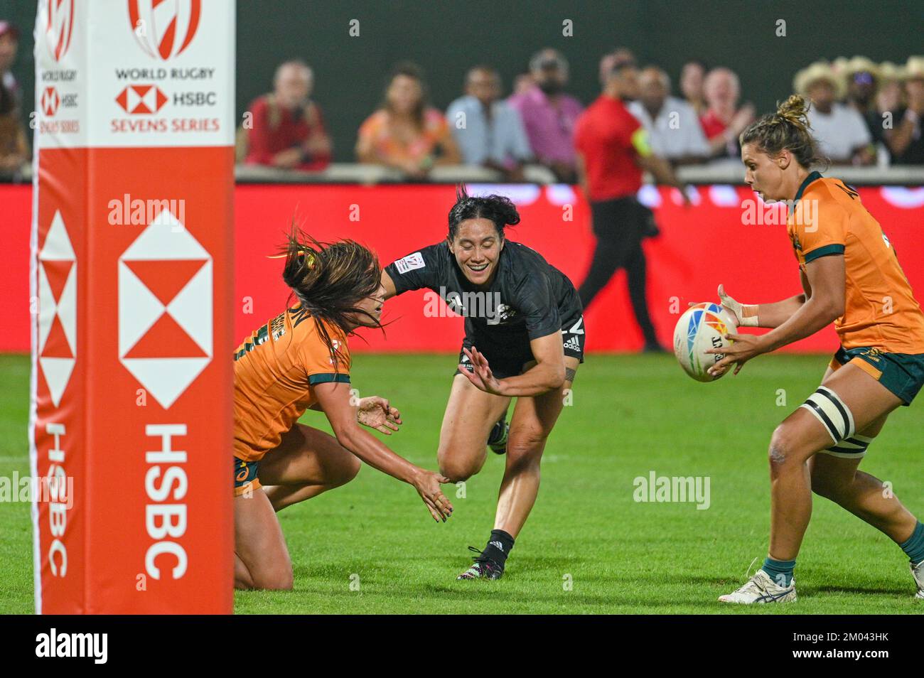DUBAI, UAE, 3rd Dec 2022. Action from the 2022 Dubai Rugby 7s Women's ...
