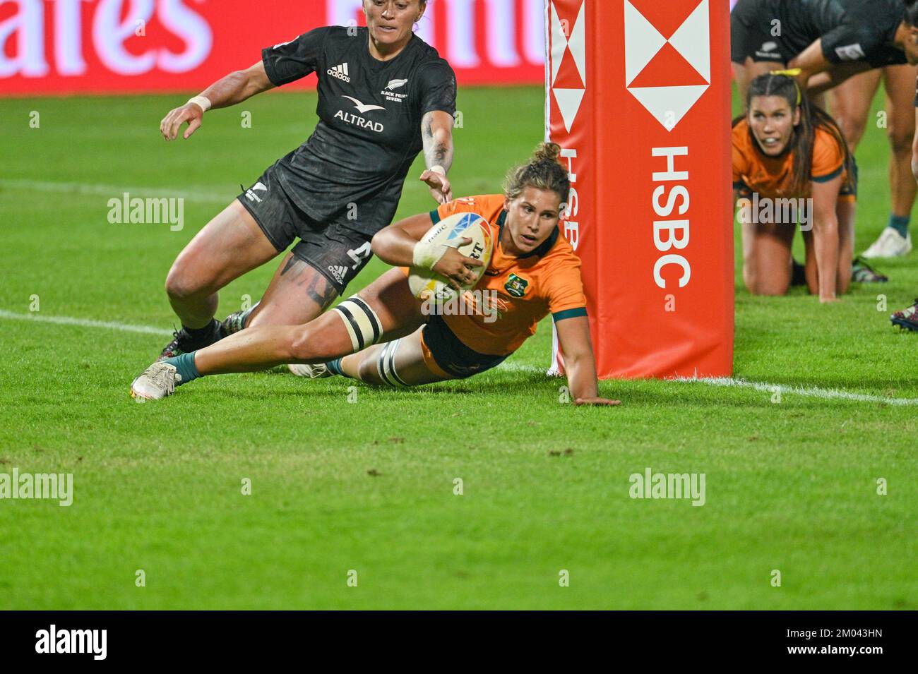 Dubai Uae 3rd Dec 2022 Action From The 2022 Dubai Rugby 7s Womens