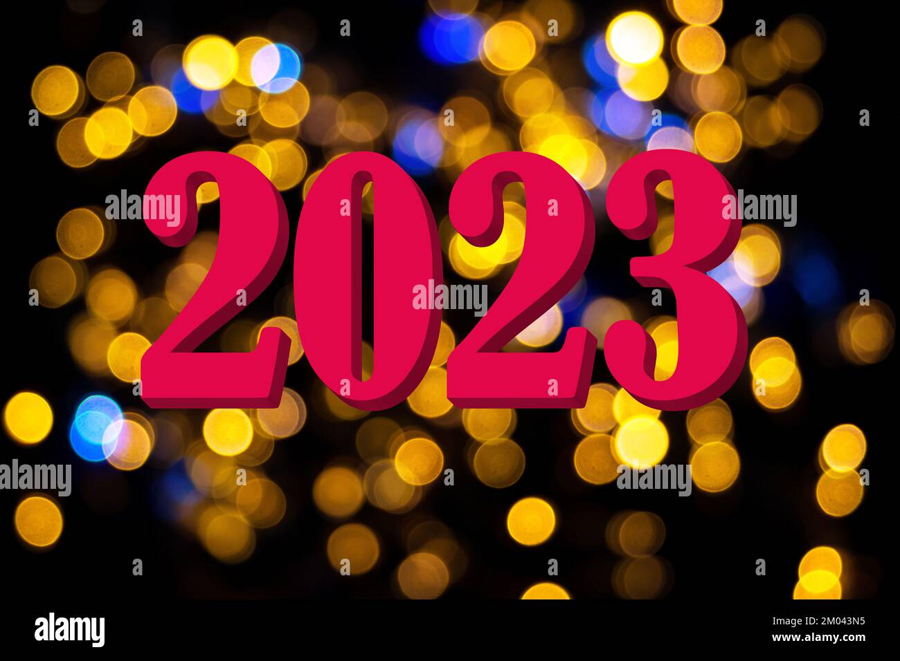 Calendar 2023. New Year's Date 2023 colors Via Magenta on a black background with beautiful ...