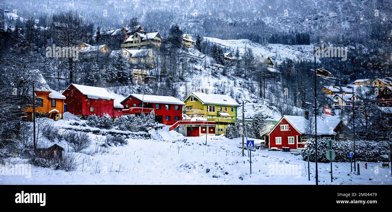 Scenery norvegian landscape Stock Photo - Alamy