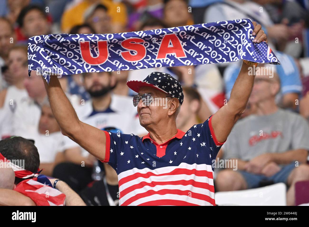 Doha, Katar. 03rd Dec, 2022. american fan, football fan, round of 16 ...