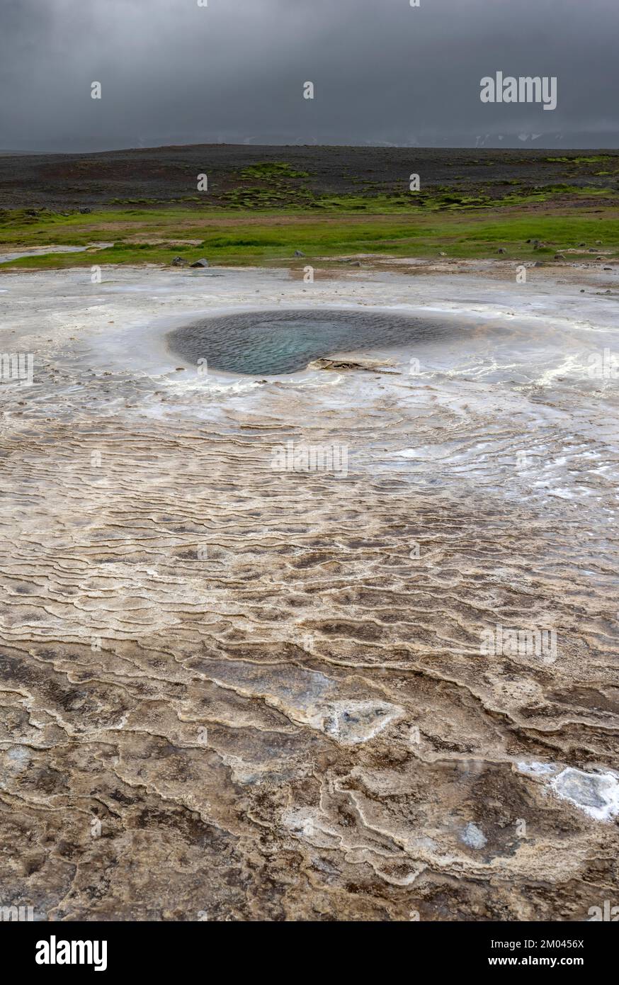 Hot spring, Hveravellir geothermal area, Icelandic Highlands, Suðurland ...