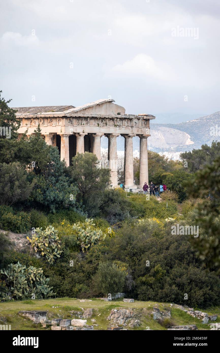 Temple of Hephaestus, Greek Agora of Athens, ancient excavation site, Athens, Attica, Greece ...