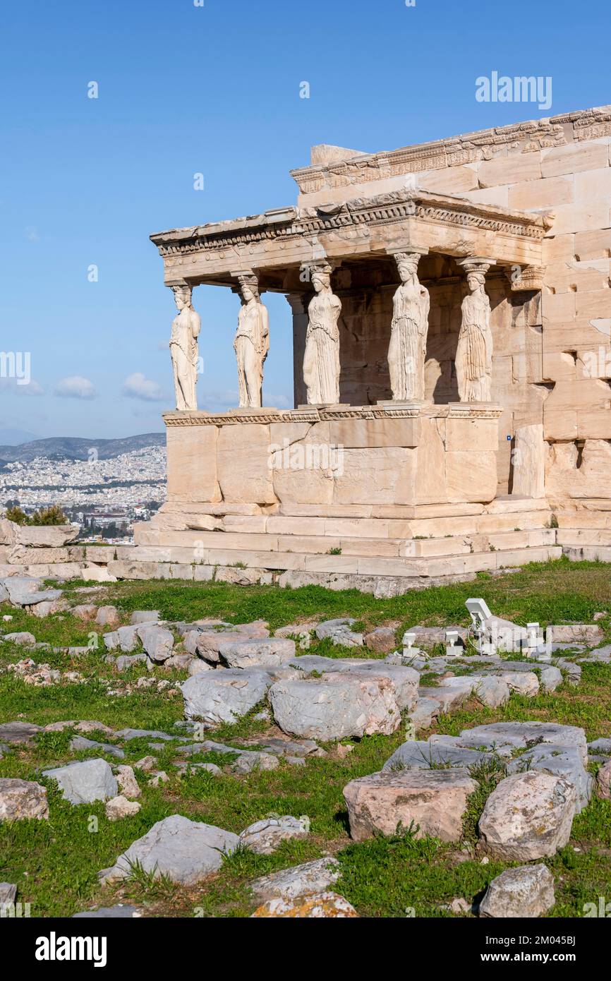 Columned Figures, Erechtheion Temple with Caryatids, Caryatid Hall ...