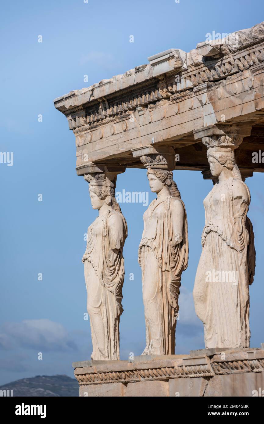 Columned Figures, Erechtheion Temple with Caryatids, Caryatid Hall ...