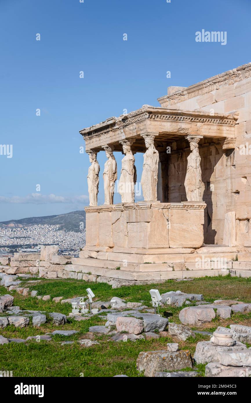 Columned Figures, Erechtheion Temple with Caryatids, Caryatid Hall ...