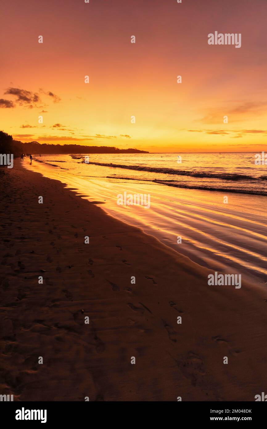 Sunset at Playa Tamarindo, Peninsula de Nicoya, Guanacaste, Costa Rica ...