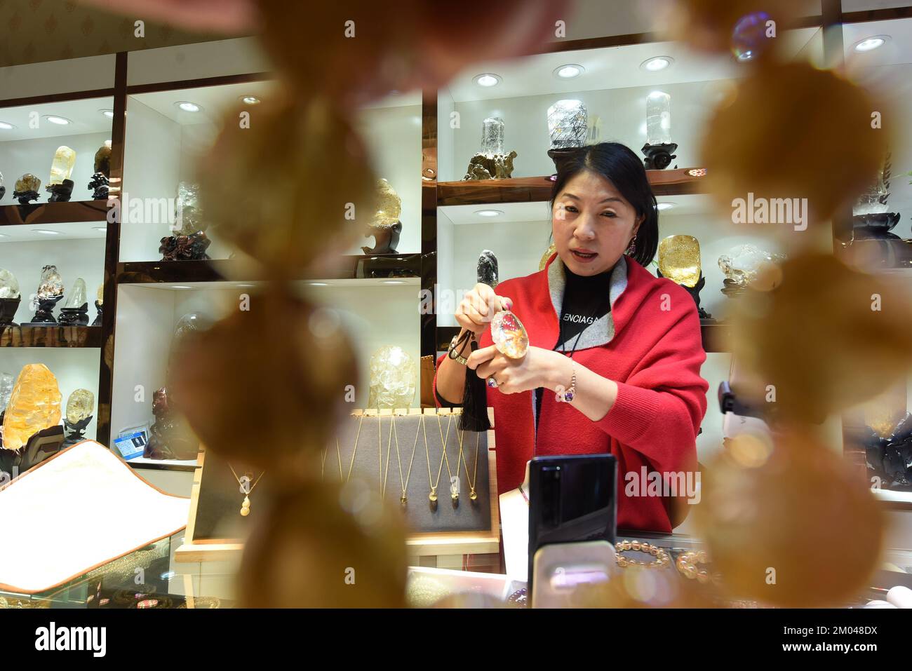 LIANYUNGANG, CHINA - DECEMBER 4, 2022 - Cross-border e-commerce anchor ...