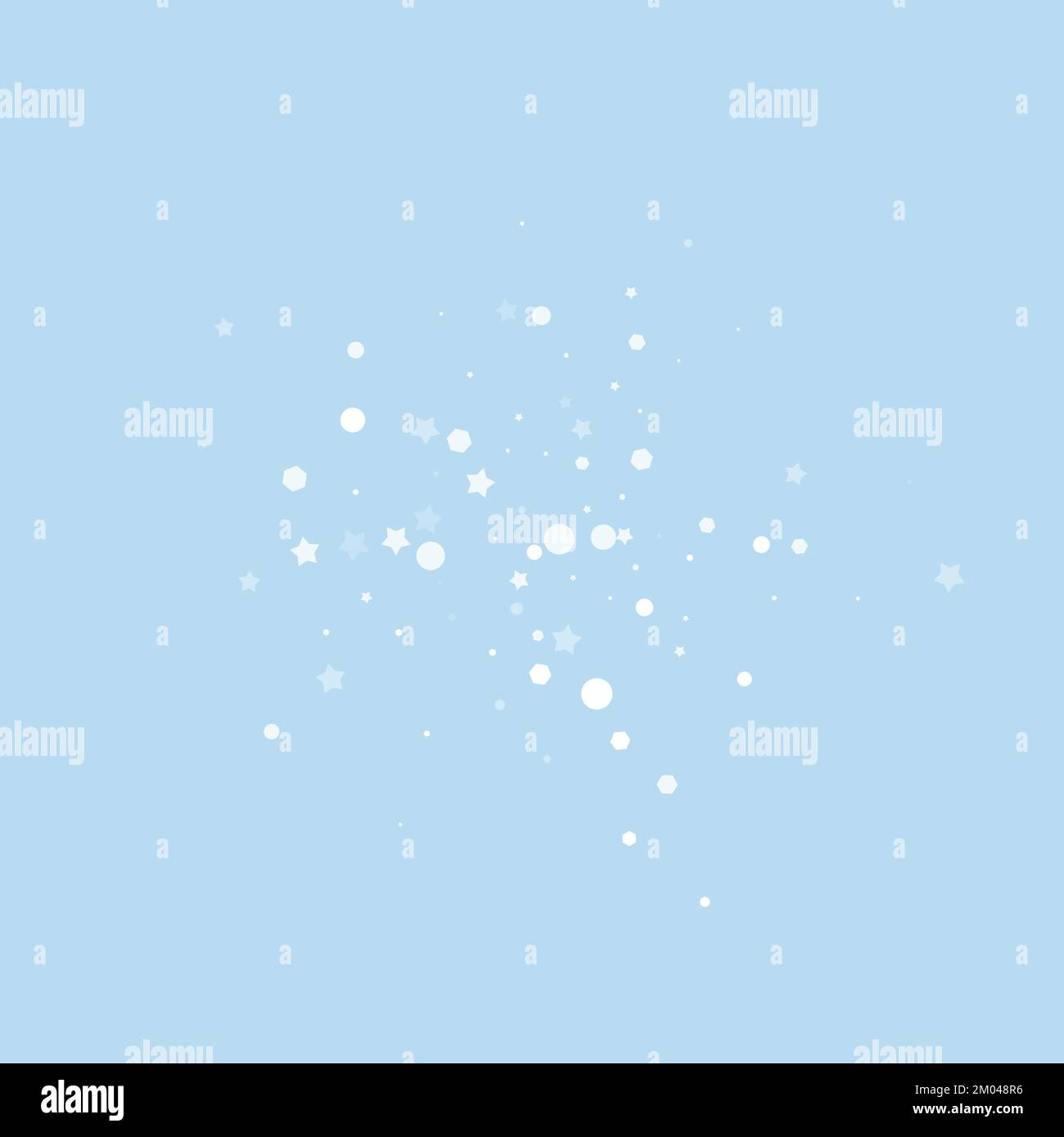Snowy christmas background. Subtle flying snow flakes and stars on ...